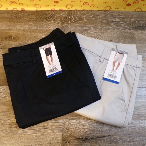 Matty M | Shorts | Matty M 2 Womens Nwt Bermuda Chino Shorts Flat Front ...